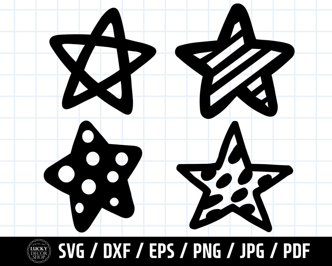 Star SVG, Png Eps Dxf Jpg Pdf, Star Shape Clipart, Cut File, Cricut ...