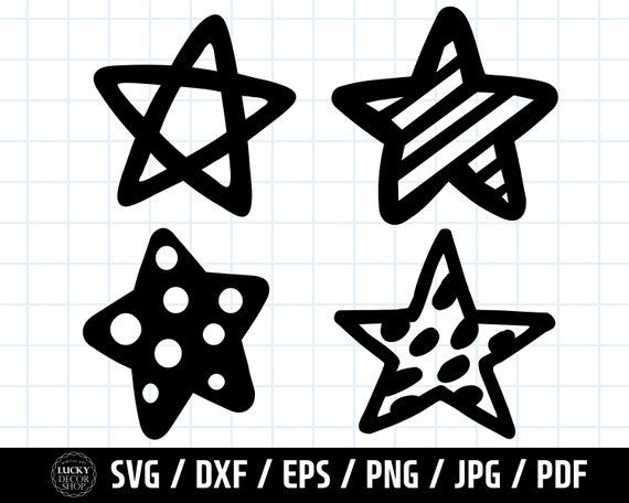 Star SVG Png Eps Dxf Jpg Pdf Star Shape Clipart Cut File - Etsy