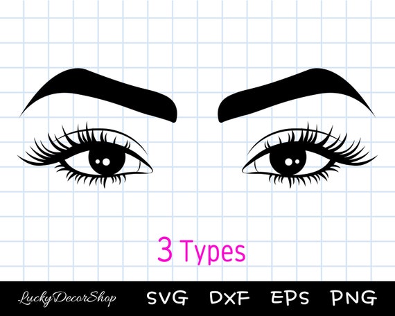 Eyes SVG Female Eyes SVG Eyelashes Girl SVG Winking Eyes | Etsy Canada