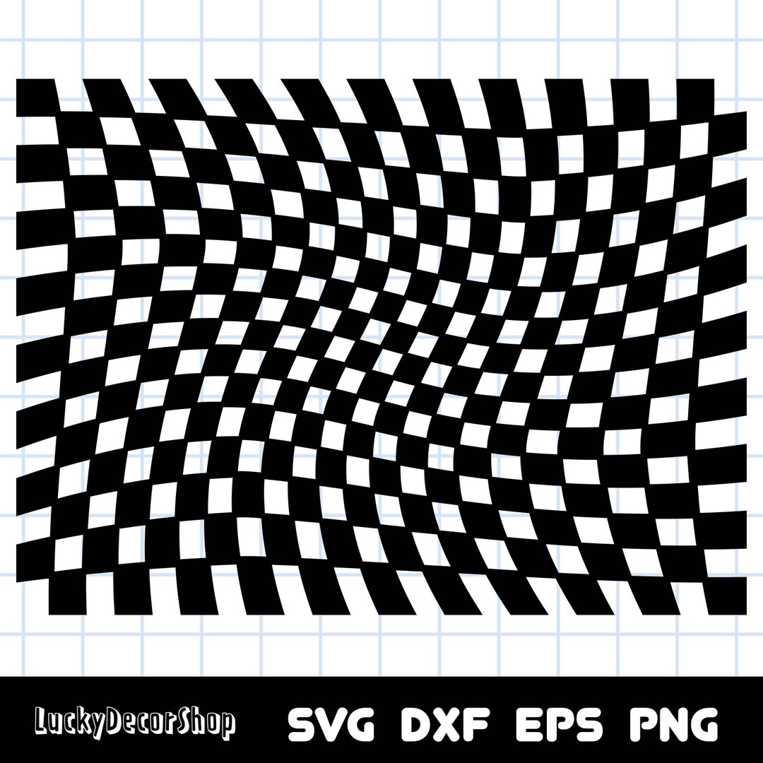 Wavy Checkered Svg Checkerboard Svg Checkered Pattern Svg - Etsy