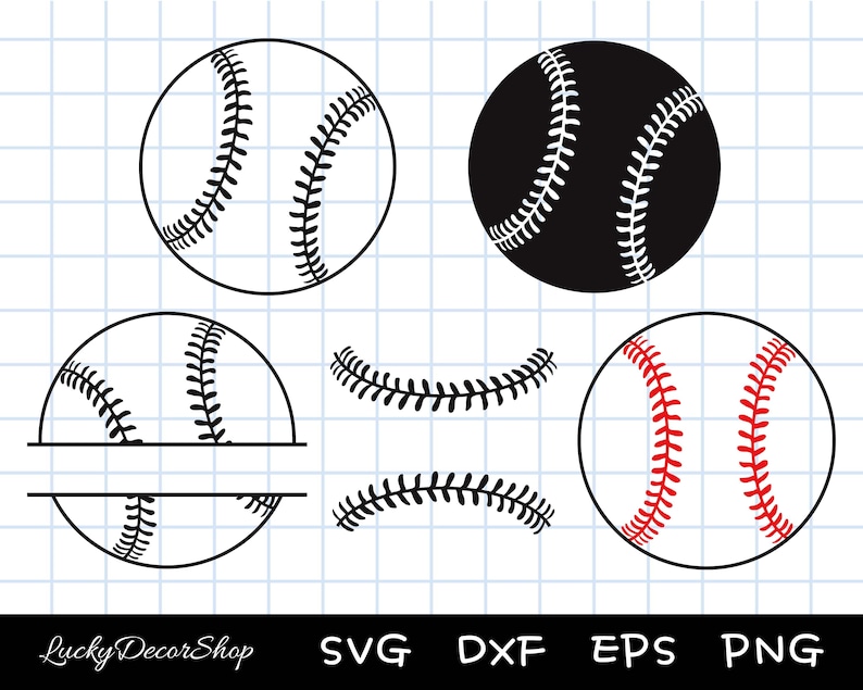 Baseball Outline Svg Baseball Svg Baseball Monogram SVG Cut - Etsy