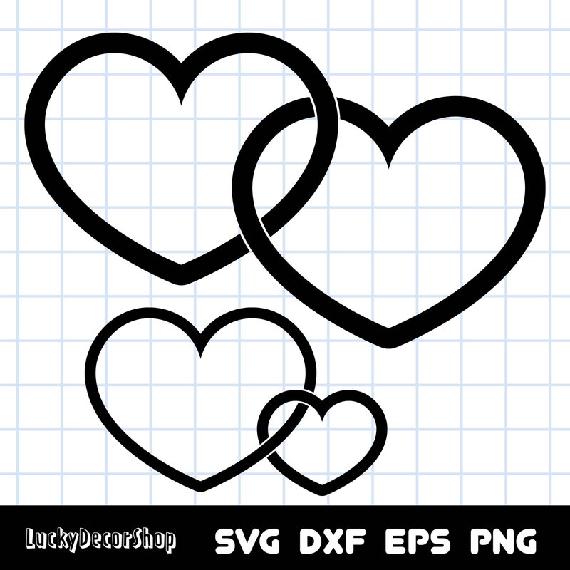 Two Hearts Svg - Etsy