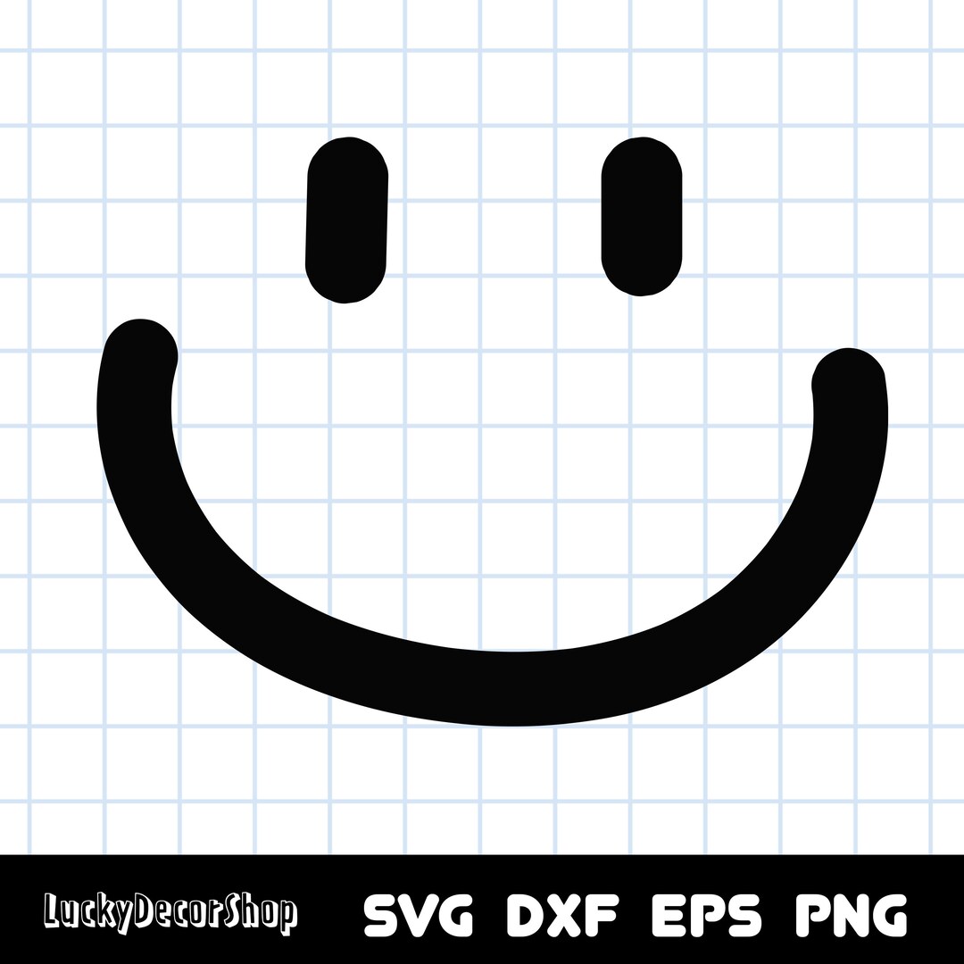 Smiley Face SVG, Smile Svg, Happy Face, Silhouette, Cricut, Cut File ...