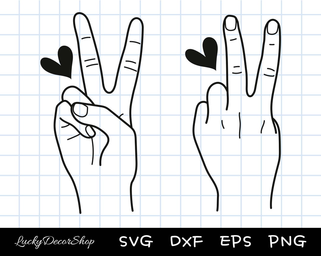 Peace Hand SVG, Peace Sign, Peace Heart Svg, Hand Symbol, Peace SVG ...