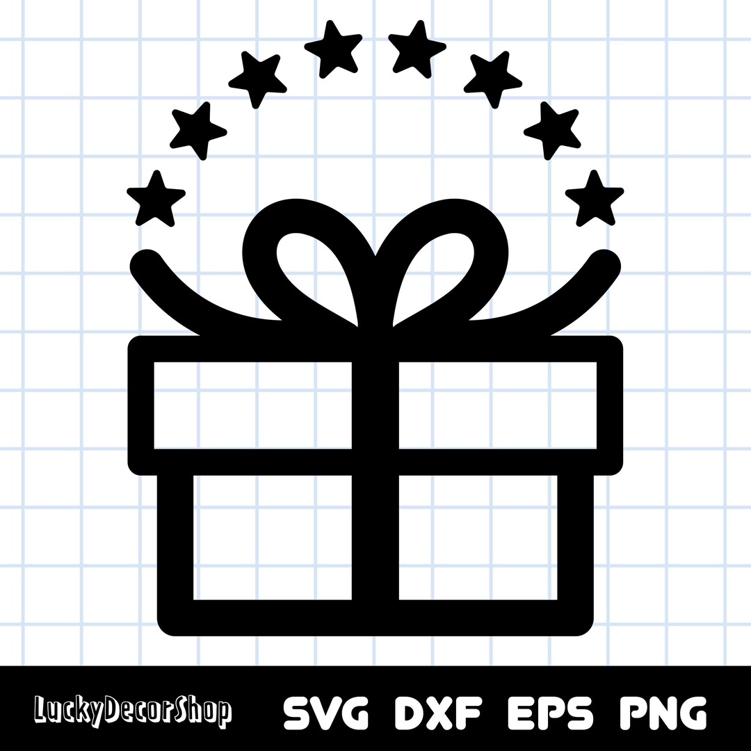 Gift Box Svg, Instant Download, Cut Files, Silhouette, Cricut, Svg,png ...