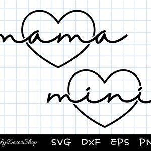Mama and Mini Svg, Mama & Me Svg, Mama and Mini, Mothers Day, Cut Files ...