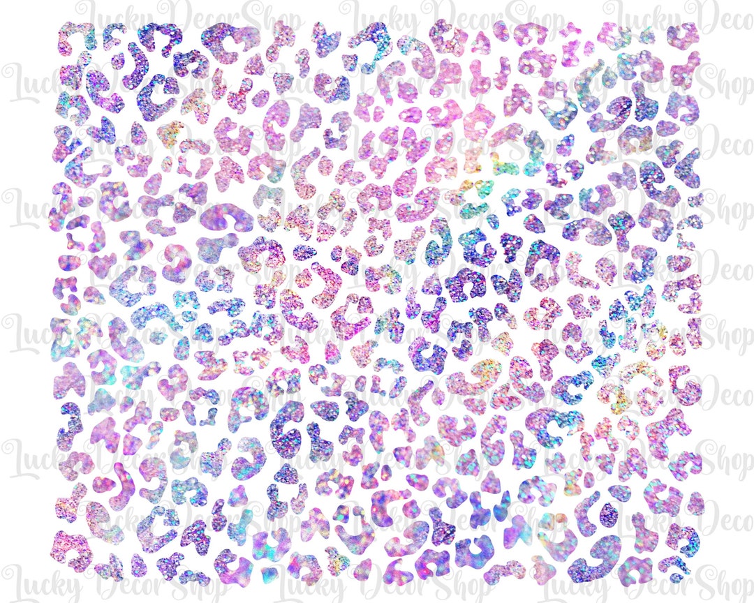 Holographic Leopard Print PNG: Sublimation Background (digital Download ...
