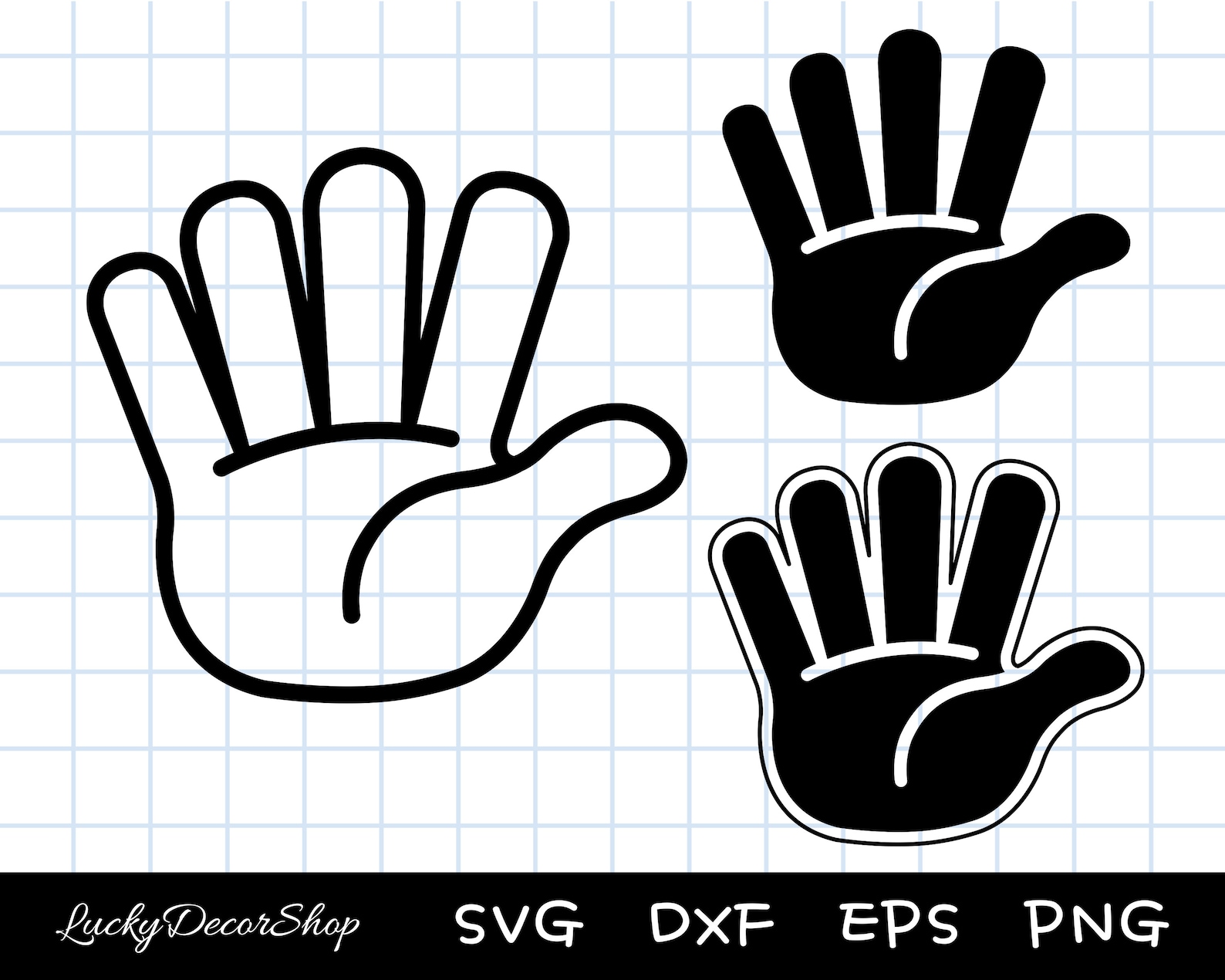5 Fingers Hand Svg, Hand Svg, Hand Palm Svg, Hand Fingers Svg, Hand ...