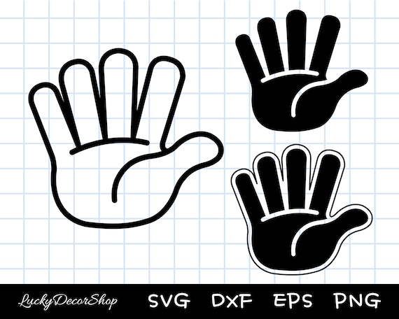 5 Fingers Hand Svg Hand Svg Hand Palm Svg Hand Fingers Svg - Etsy