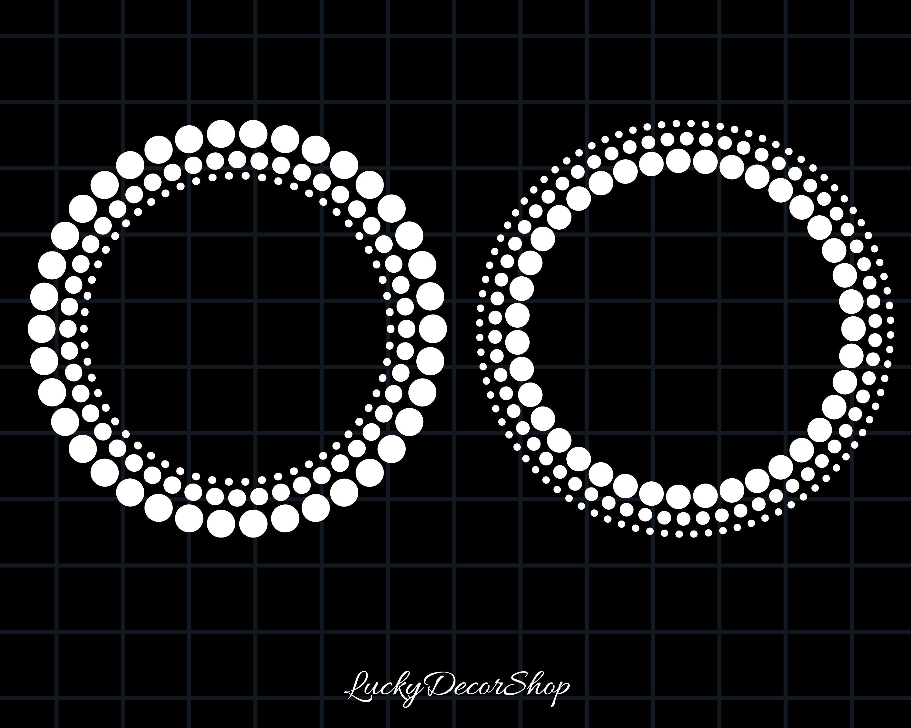 Dotted Circle Frame SVG Dotted Circle Clip Art Monogram | Etsy