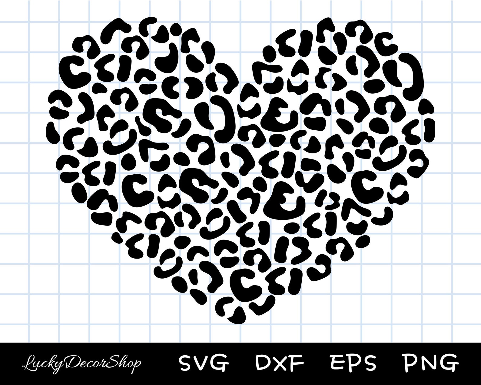 Leopard Heart Svg Love SVG Heart SVG Leopard Heart Clipart - Etsy
