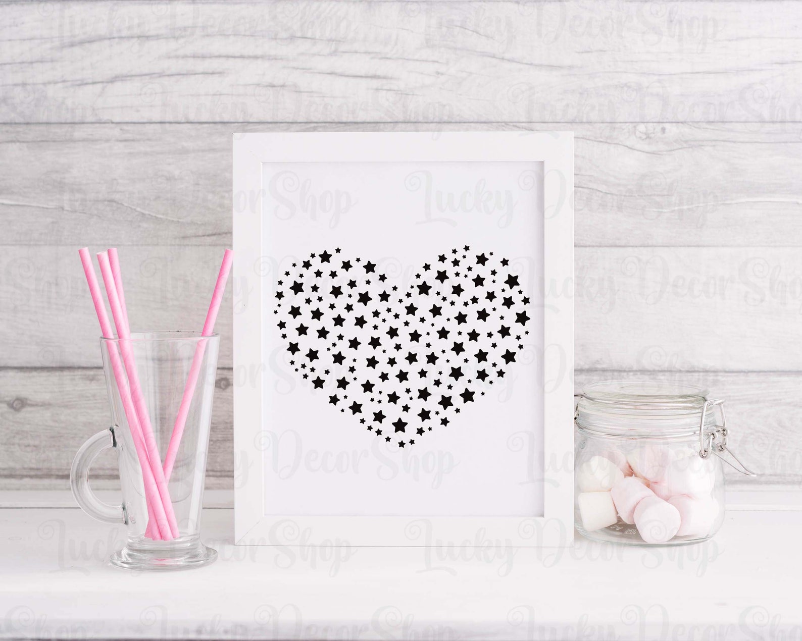 Star Heart SVG: Silhouette Cut File (digital Download) - Etsy