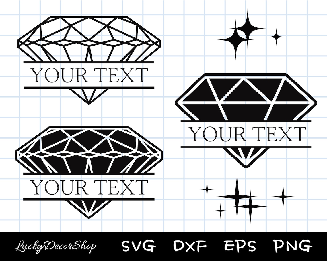 Diamond SVG Diamond Cut Files Diamond Clipart Instant - Etsy