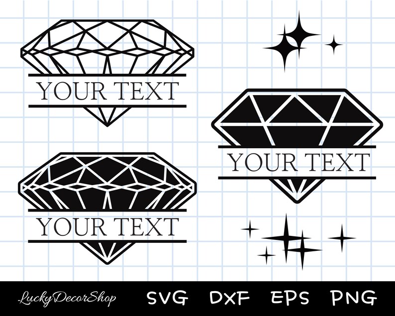 Diamond SVG Diamond Cut Files Diamond Clipart Instant - Etsy