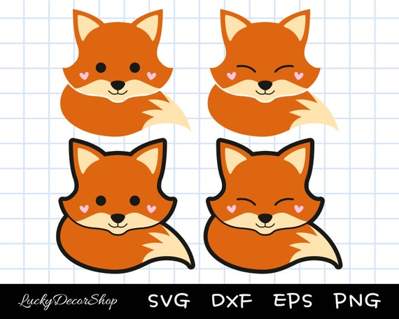 Fox SVG Cute Fox Svg Cut Files Silhouette Cricut - Etsy