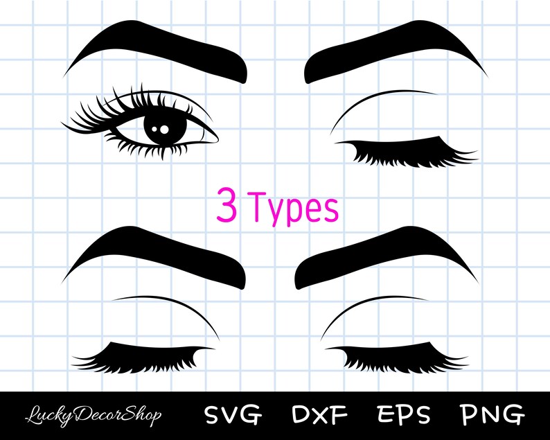 Eyes SVG: Female Eyes With Lashes, Cut Files (digital Download) - Etsy
