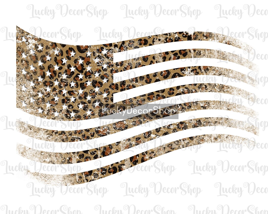 Leopard American Flag Png USA Flag Png American Flag - Etsy