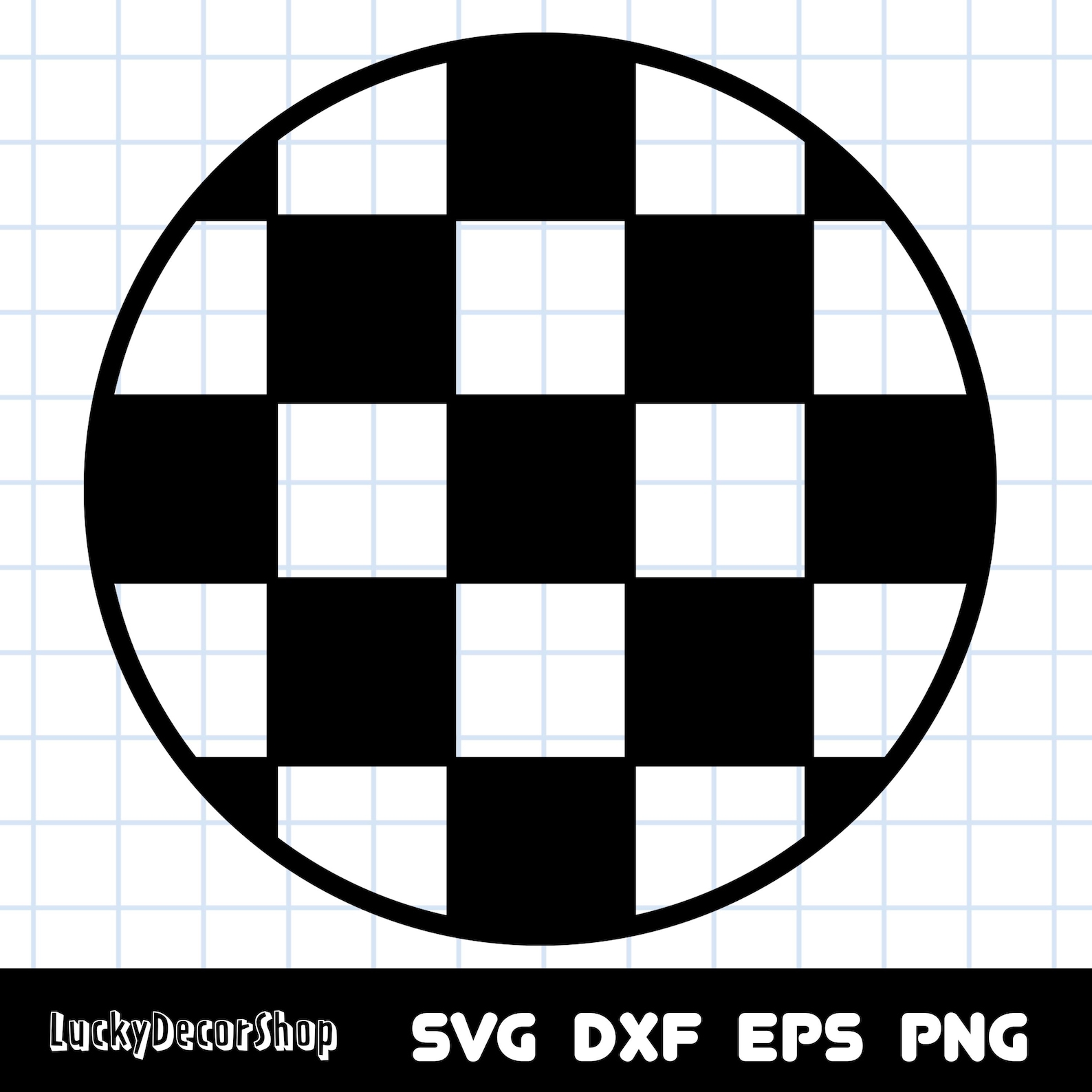 Checkered Circle Svg, Checkered Pattern Svg, Checkerboard Svg, Cut ...
