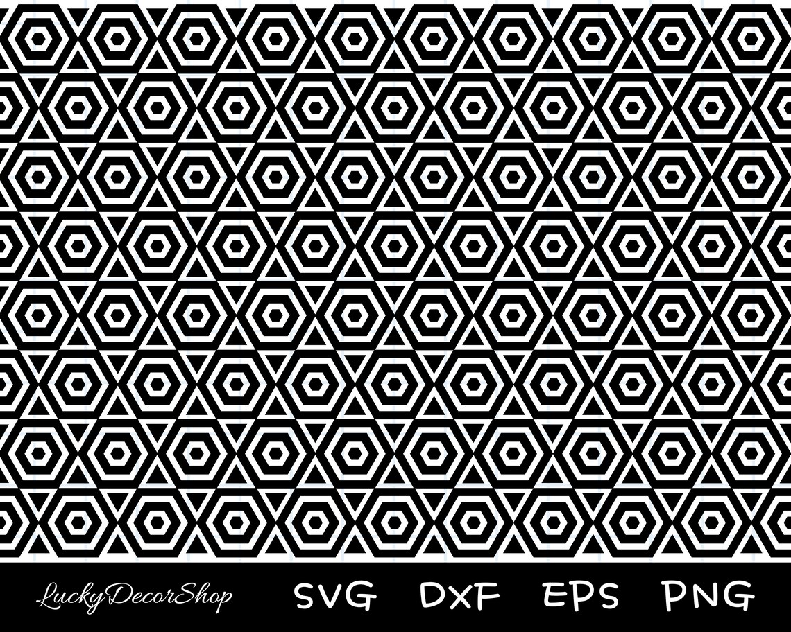 Hexagon Pattern Shapes SVG Pattern SVG Geometric Svg Cut | Etsy