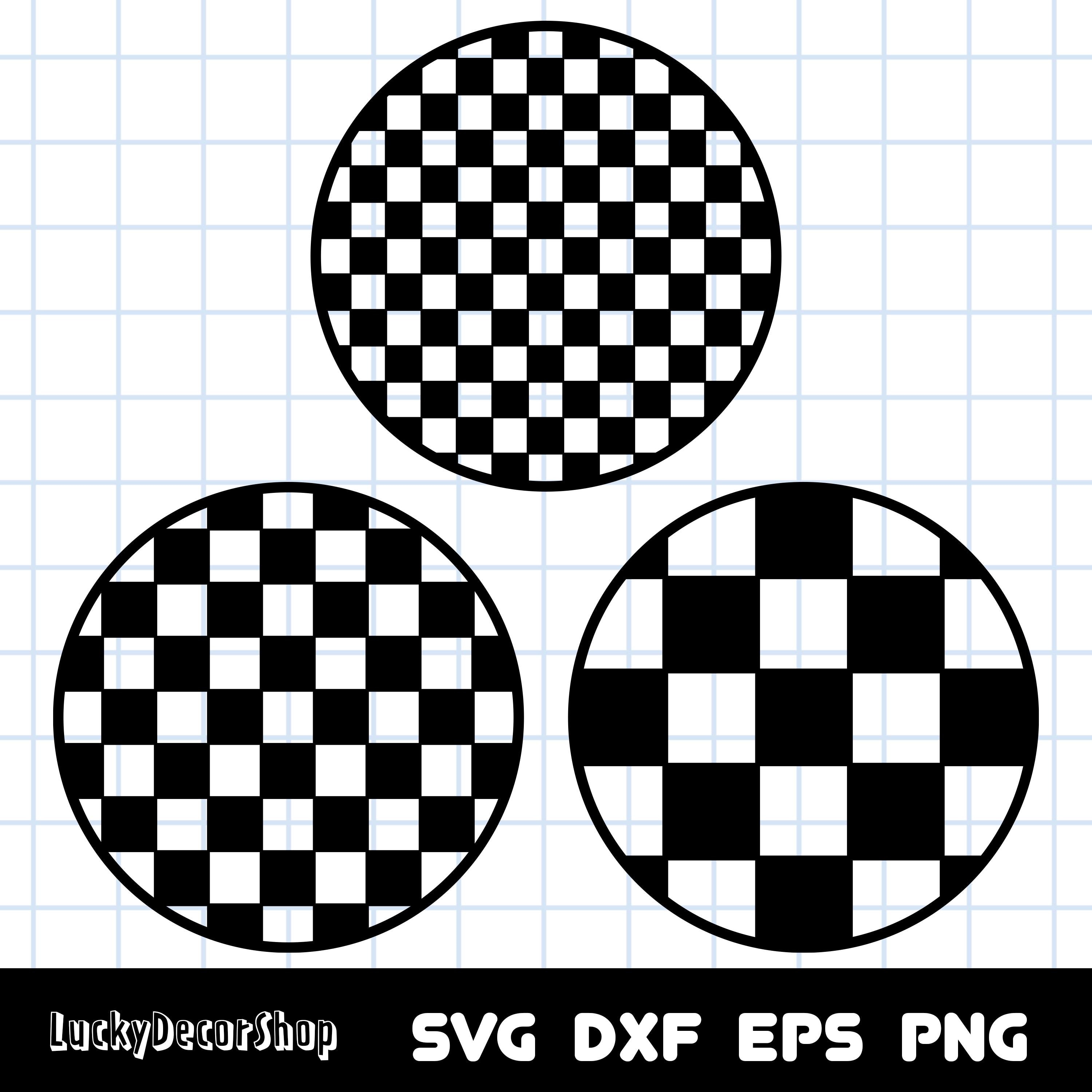 Checkered Circle Svg, Checkered Pattern Svg, Checkerboard Svg, Cut ...
