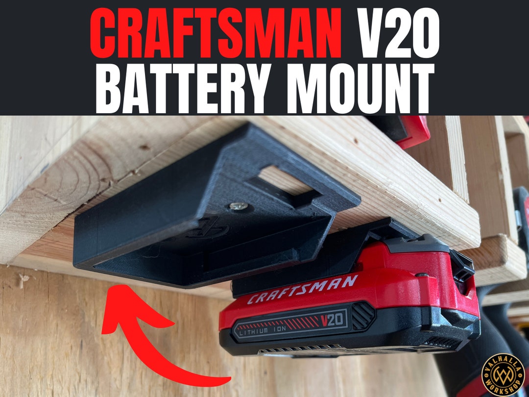 Craftsman V20 Battery Mount | Tool Storage Organizer | 3D Printed - Etsy