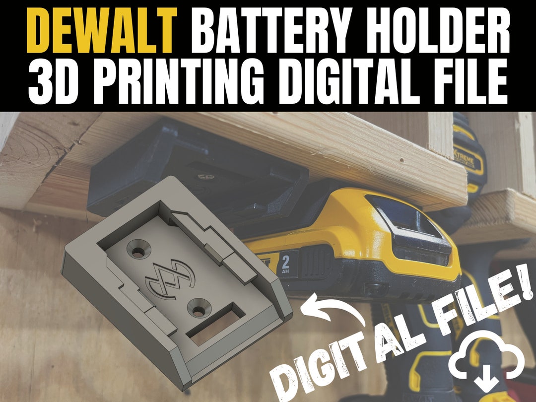 DIGITAL FILE - Dewalt 20V Battery Holder / Mount - .stl File - Etsy