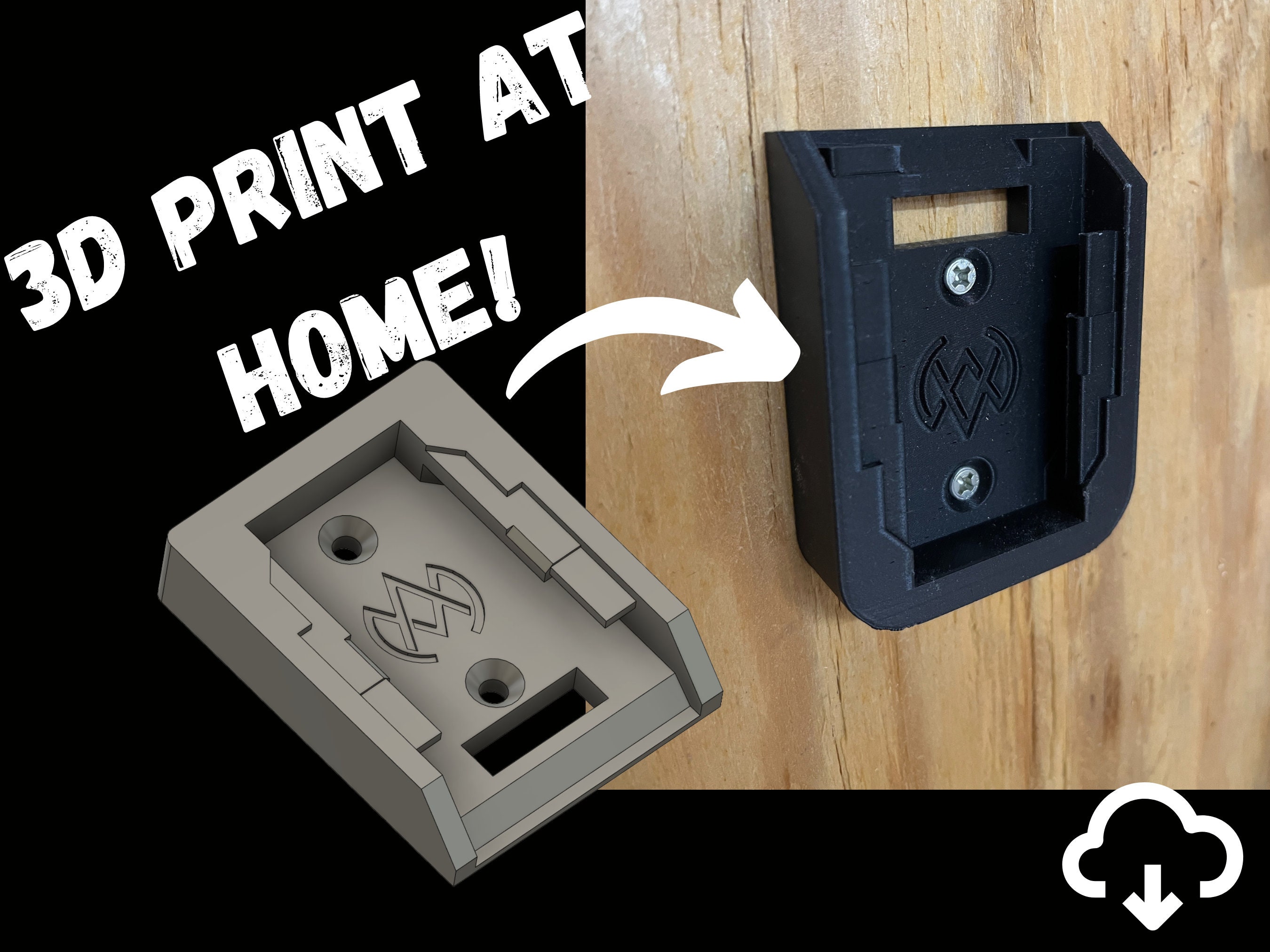 DIGITAL FILE Dewalt 20V Battery Holder / Mount .stl File - Etsy