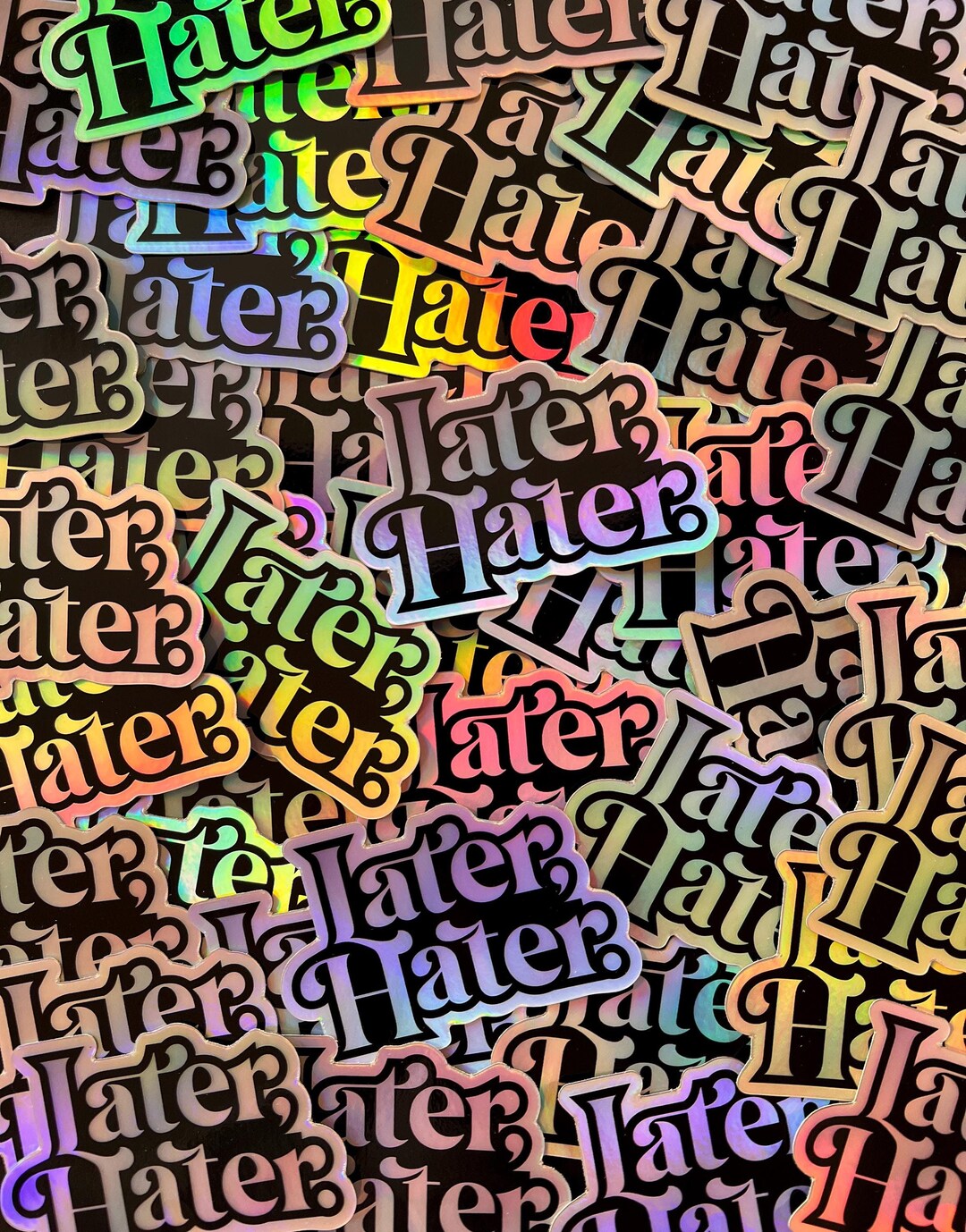 Later, Hater Holographic Vinyl Sticker - Etsy