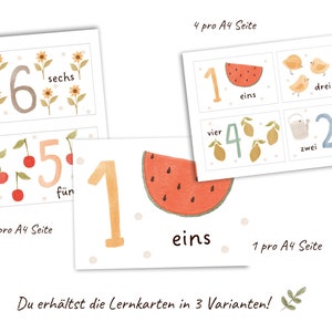 Number Posters and Flash Cards Numbers 1-9 Pdf, Montessori Numbers and ...