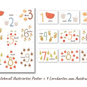 Number Posters and Flash Cards Numbers 1-9 Pdf, Montessori Numbers and ...