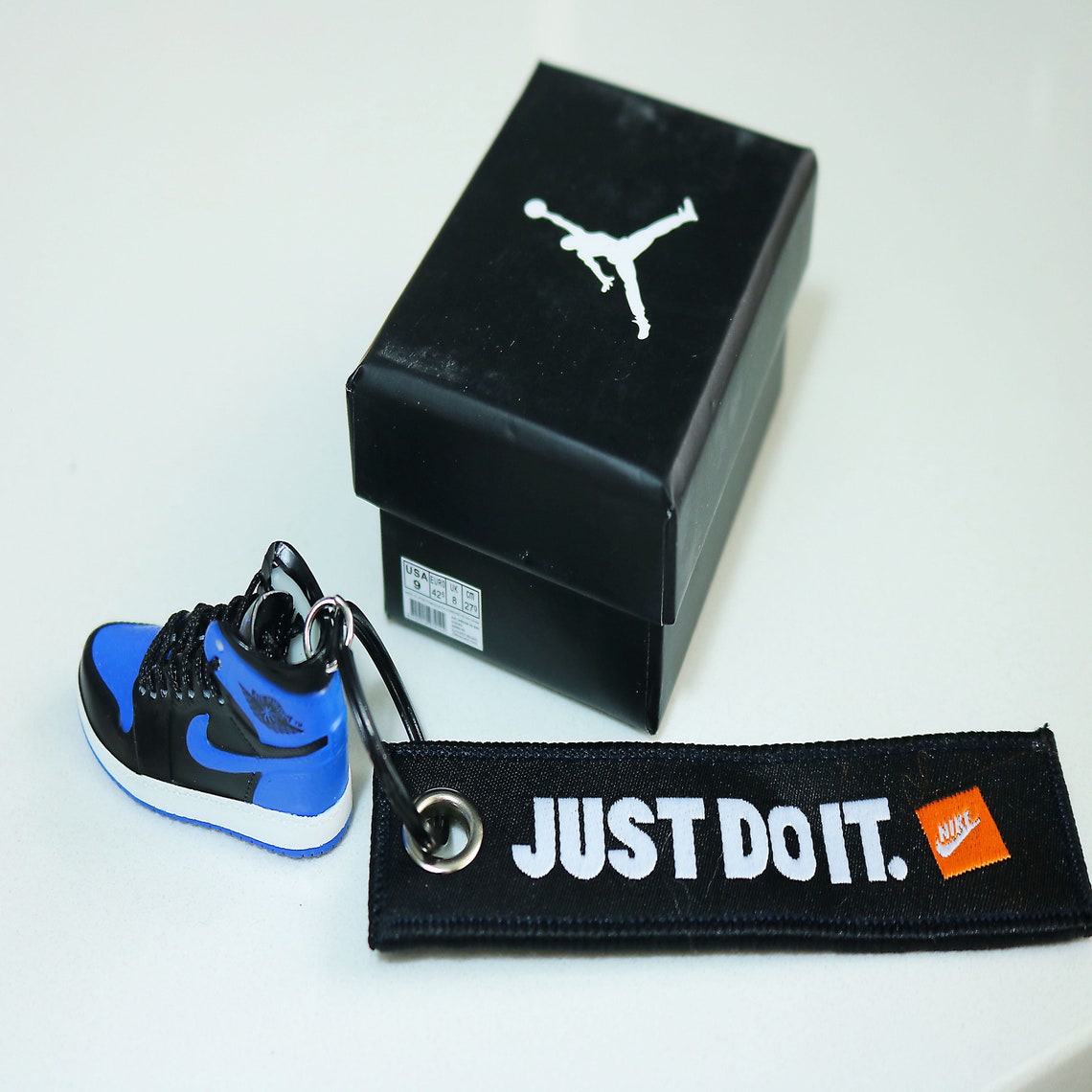 Mini Sneakers 3D Keychain PAIR Air Jordan 1 royal | Etsy