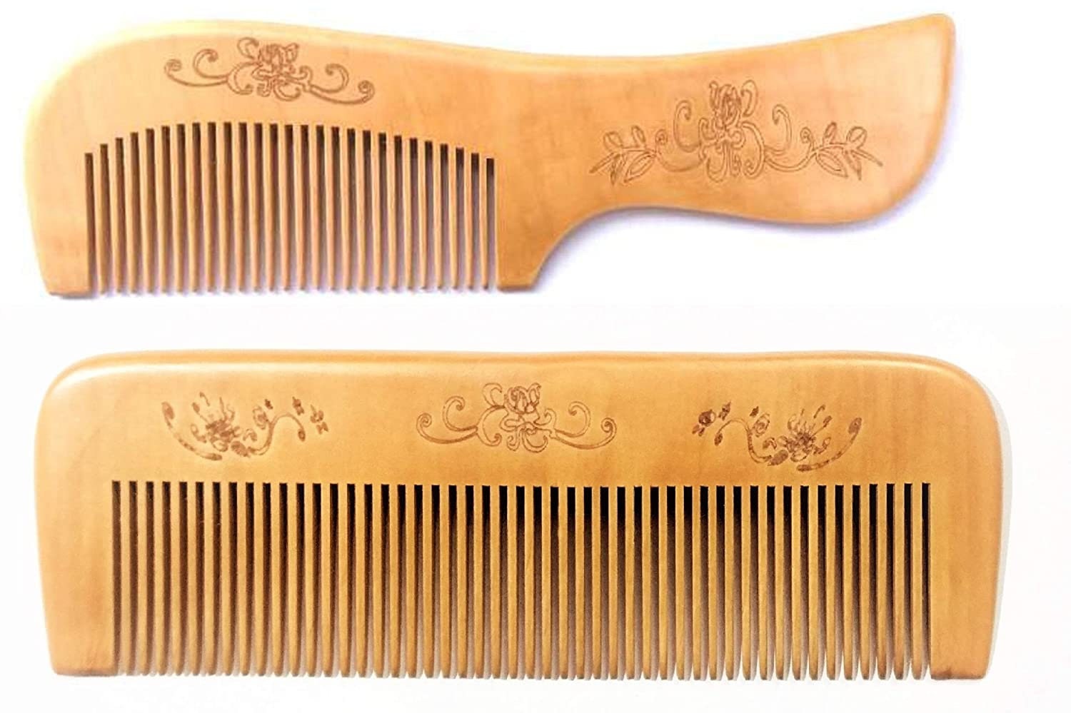 Handmade Neem Wood Broad Tooth Anti-dandruff Comb for Men and Women ...