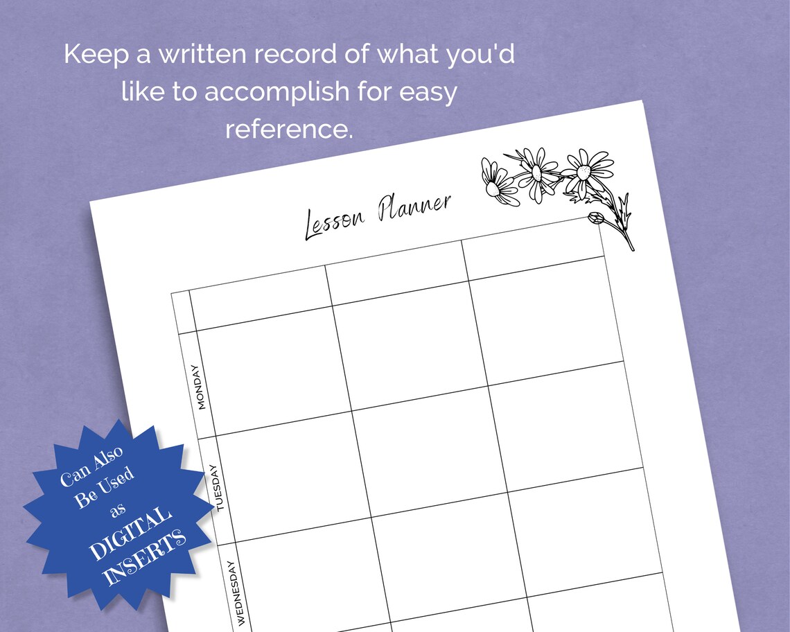 Teacher Planner, Printable Planner, Undated, Lesson Planners, Classroom ...
