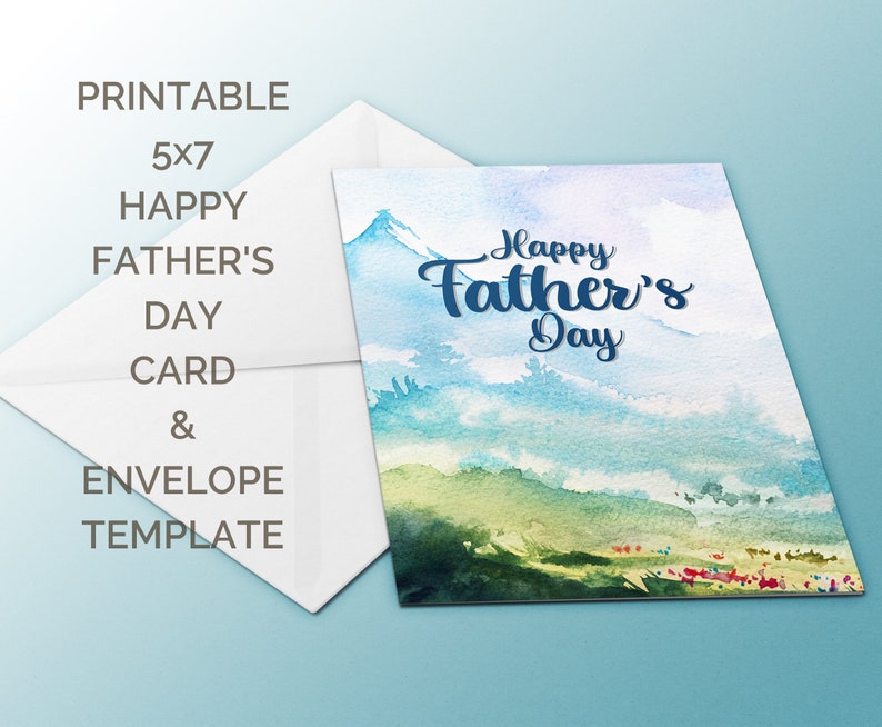 Happy Fathers Day Card, Fathers Day Printable Card, Digital Card for ...