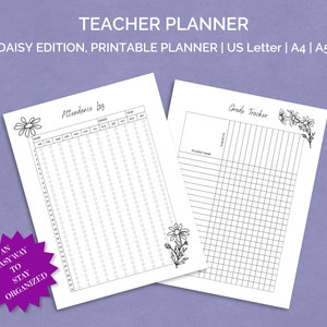 Teacher Planner, Printable Planner, Undated, Lesson Planners, Classroom ...