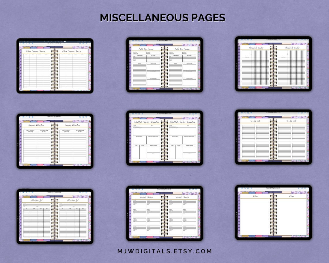 Teacher, Digital Planner for Teachers, 2023-24 School Year, Lesson ...