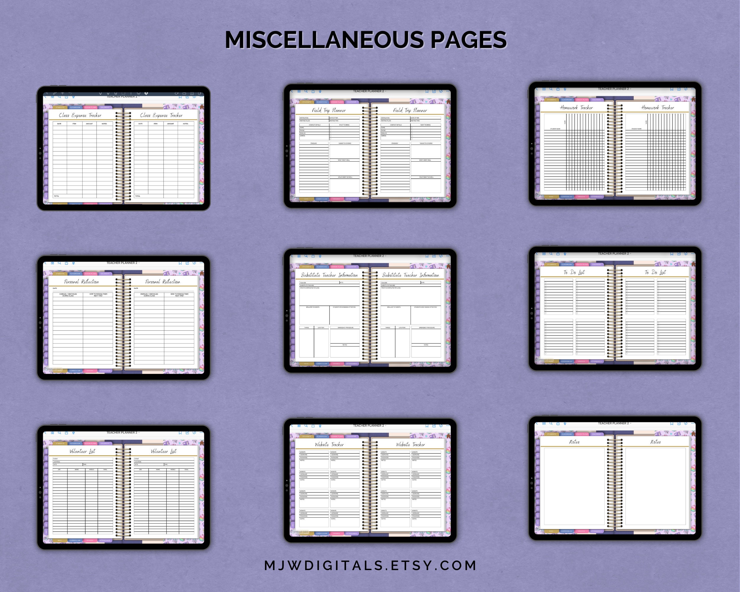 Teacher, Digital Planner for Teachers, 2023-24 School Year, Lesson ...