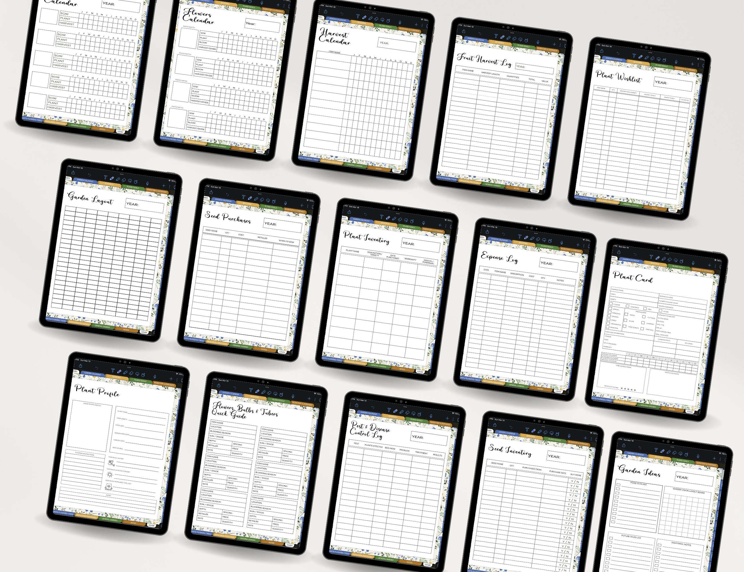 Digital Garden Planner Journal, 399 Page Gardening Organizer (goodnotes ...