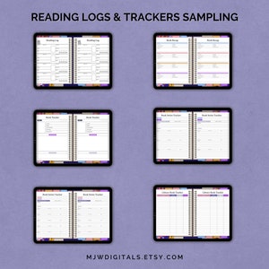 Book Lovers Reading Planner, Deluxe, Reading Journal, Digital Planner ...