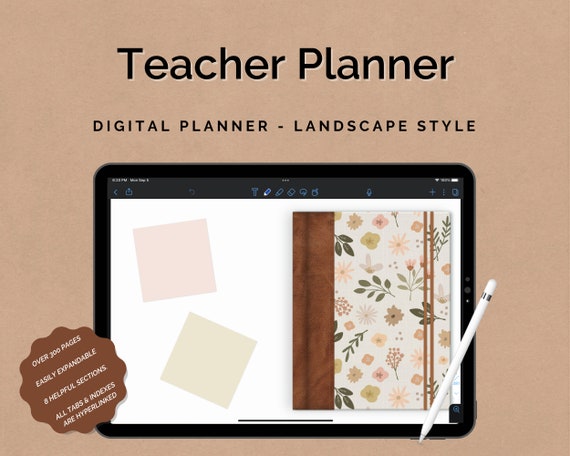 Teacher Planner Digital Planner Teacher Planner Goodnotes - Etsy