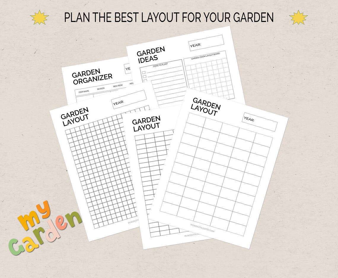 Garden Journal, Printable Planner, Minimalist Style, Garden Calendar ...