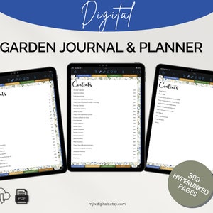 Digital Garden Planner Journal, 399 Page Gardening Organizer (goodnotes ...