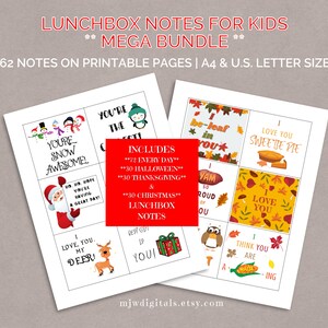 Kids Lunchbox Notes, Mega Bundle, Jokes, Motivation (printable PDF) - Etsy