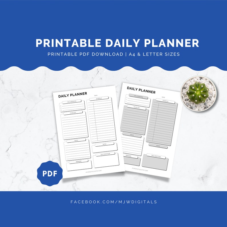 Printable Planner, Daily Planner, Printable Planner Pages, Printable ...