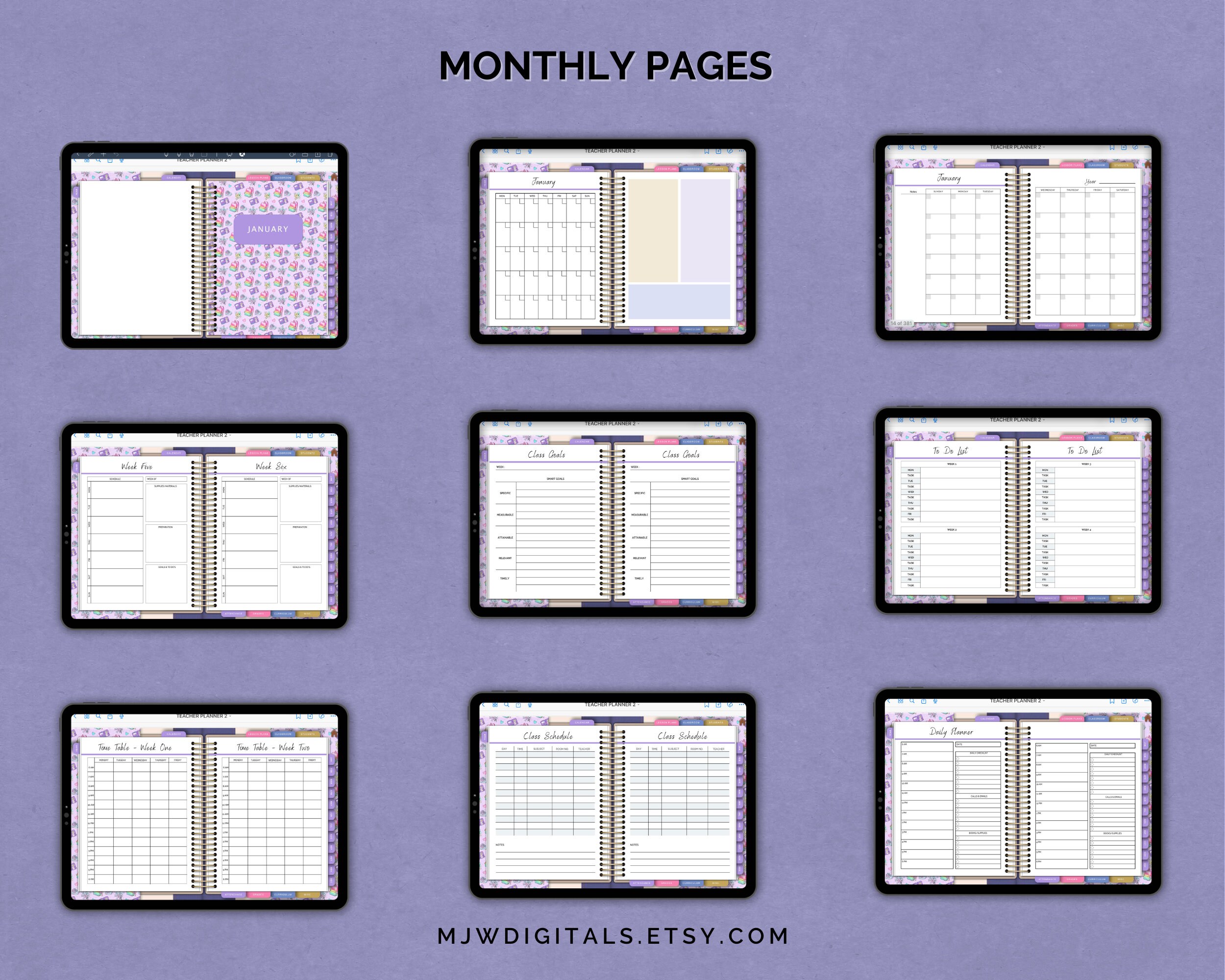 Teacher, Digital Planner for Teachers, 2023-24 School Year, Lesson ...