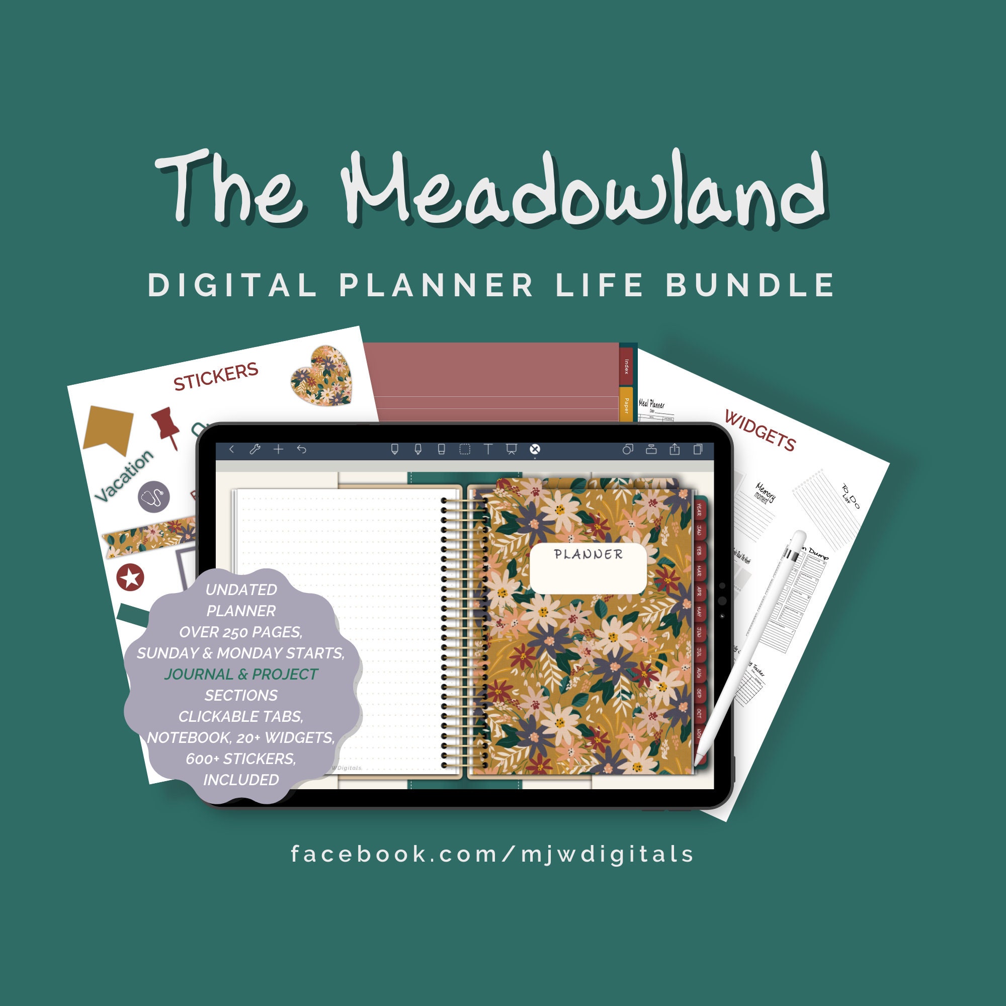 Life Planner, Journal & Project Planner, Digital Planner, Goodnotes ...