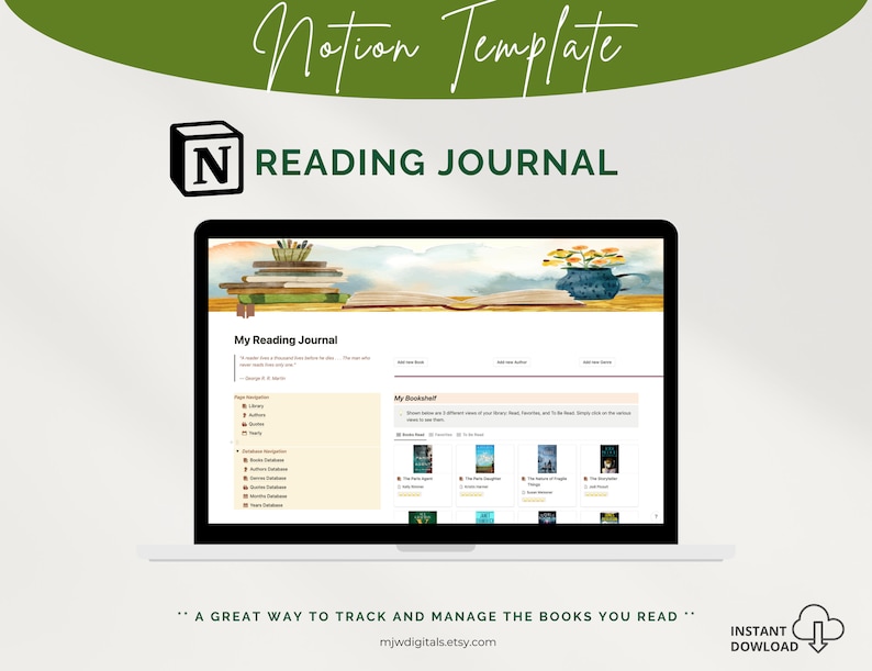 Notion Reading Journal Template - Organize and Showcase Your Book ...