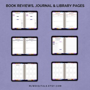 Book Lovers Reading Planner, Deluxe, Reading Journal, Digital Planner ...