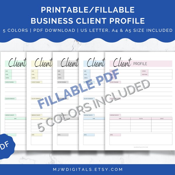 Customer Info Card - Etsy