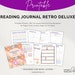 Retro Reading Journal, Deluxe Printable Book Planner (PDF) - Etsy